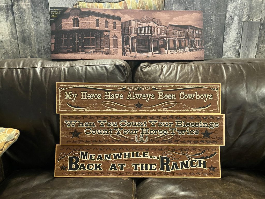 Cowboy signs x 3 (WD2020-15) – Carnivals for Kids at Heart